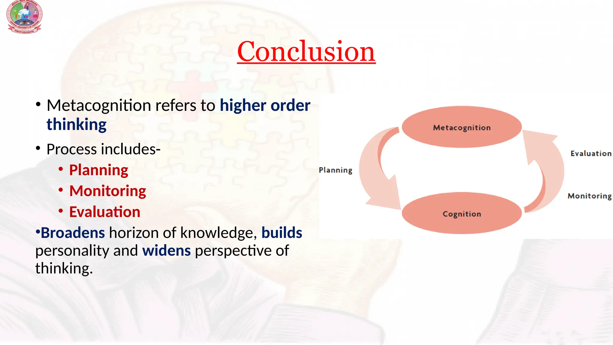 metacognition- and its implementation in pedagogy | PPT