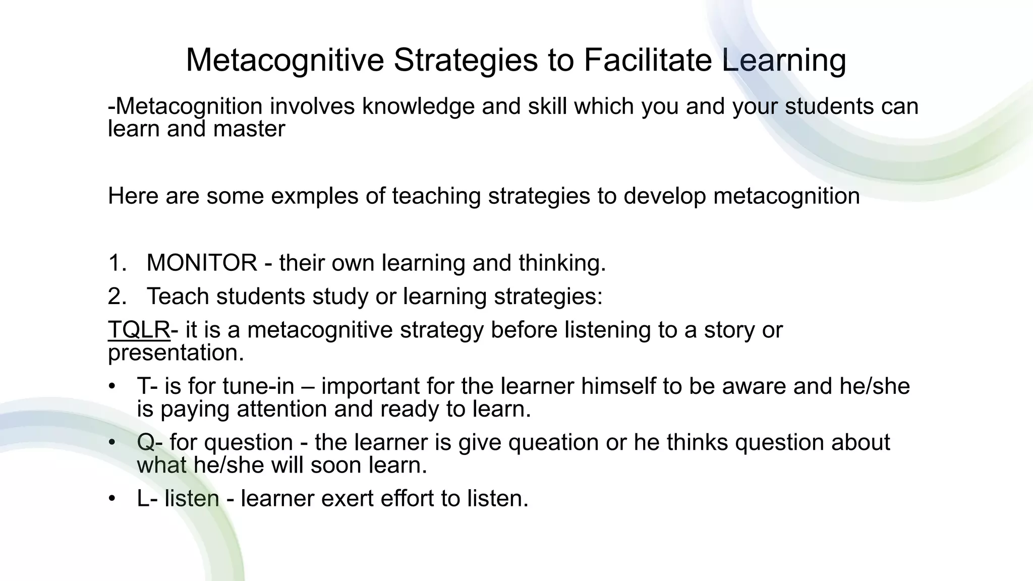 Metacognition | PPTX