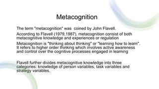 Metacognition | PPTX
