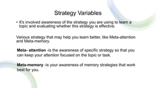 Metacognition | PPTX