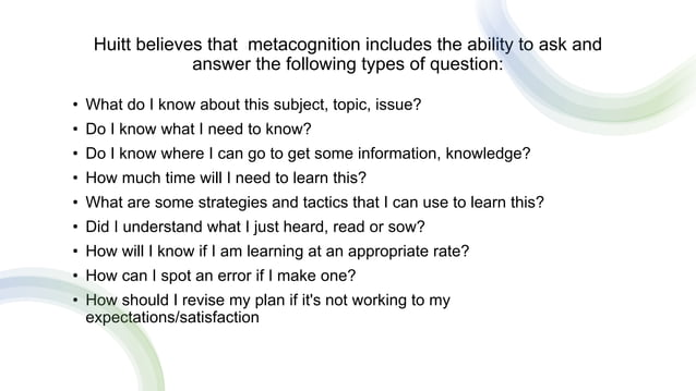 Metacognition | PPTX
