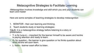 Metacognition | PPTX