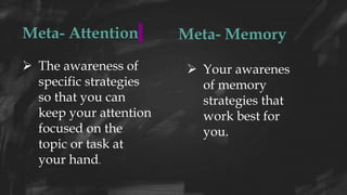 CHAPTER 1 MEANING OF METACOGNITION IN LEARNERS | PPTX | Educational ...