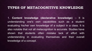 Metacognition part 2 | PPTX | Education
