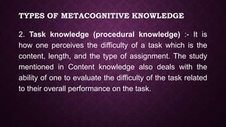 Metacognition part 2 | PPTX | Education