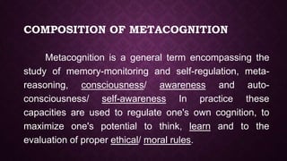 Metacognition part 2 | PPTX | Education