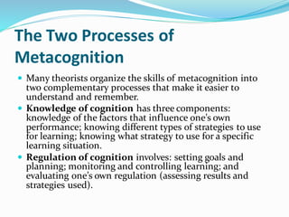 Metacognition and its Implications on Pedagogy | PDF
