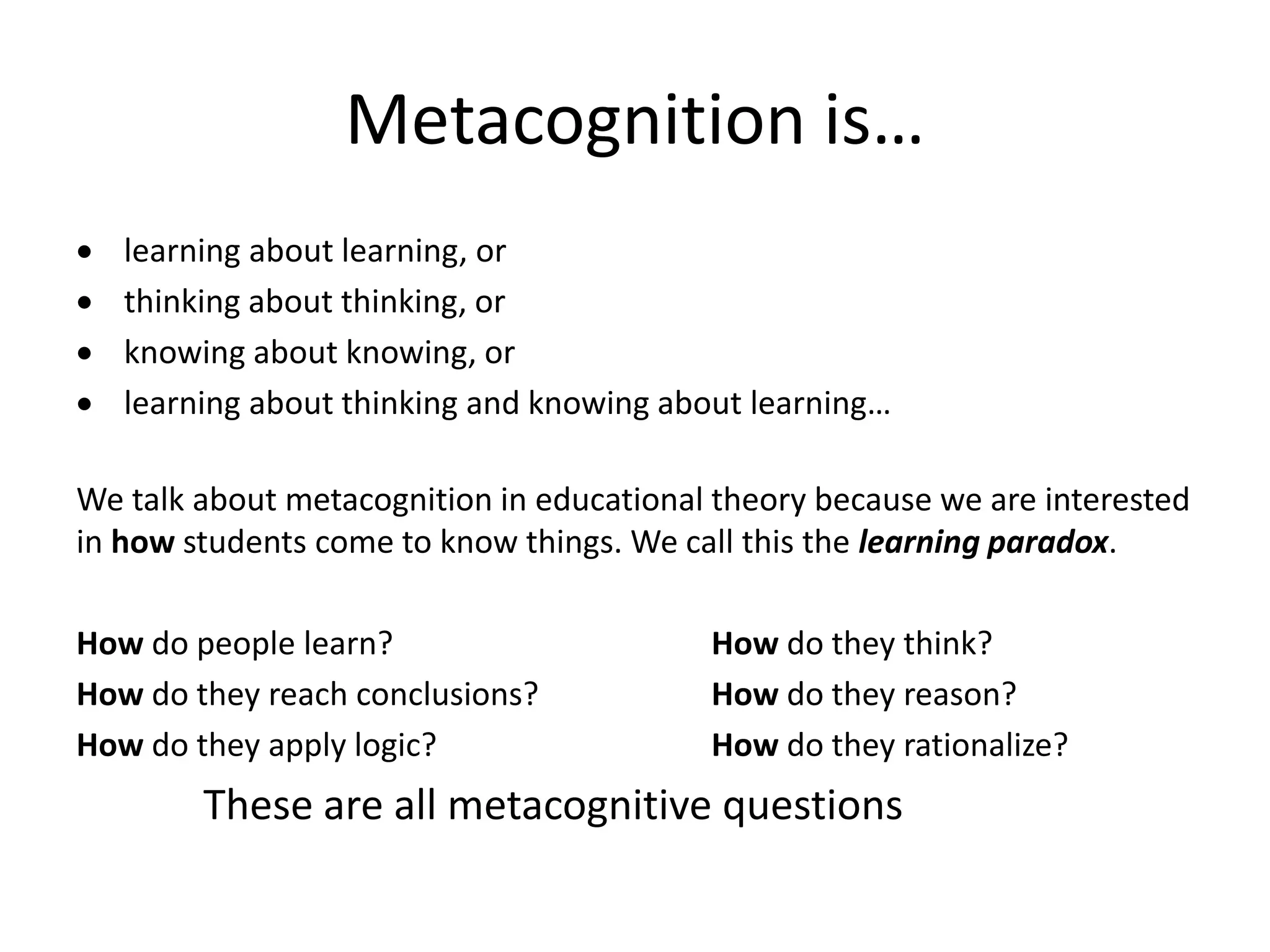 Metacognition and personalised learning .pptx
