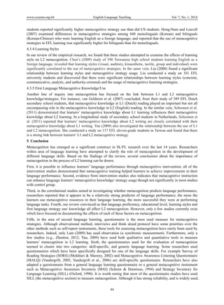 Metacognition and second or foreign language learning | PDF ...