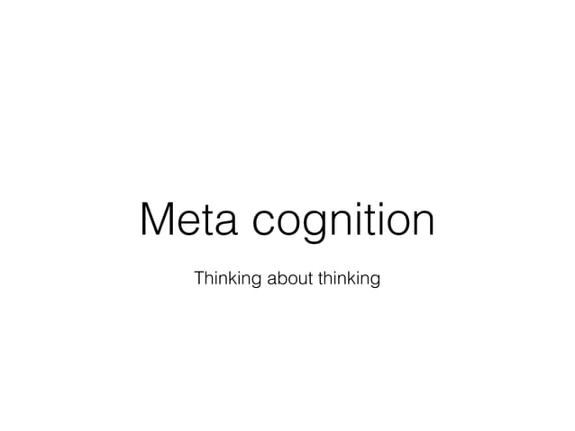 Meta cognition for essay writing | KEY
