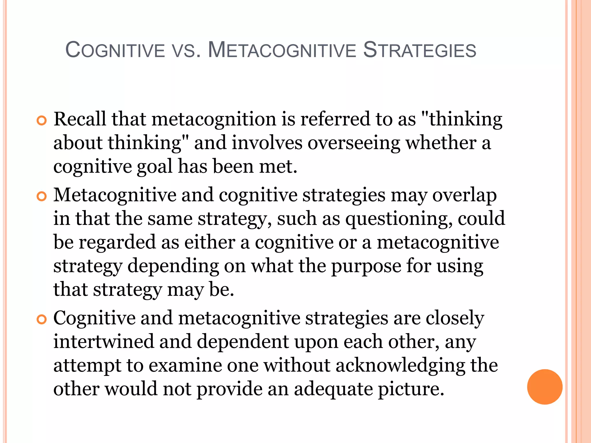 Metacognition | PPTX