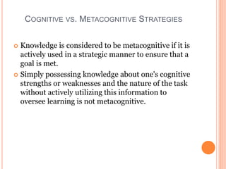 Metacognition | PPTX