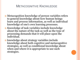 Metacognition | PPTX