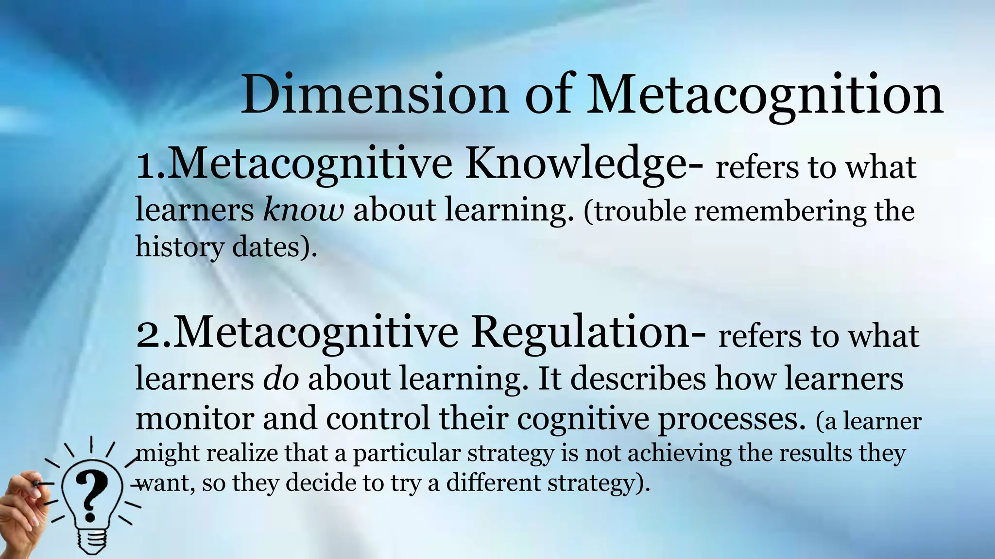 Metacognition aims to present the topic PPT final.pptx