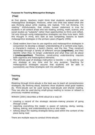 Metacognition | DOCX