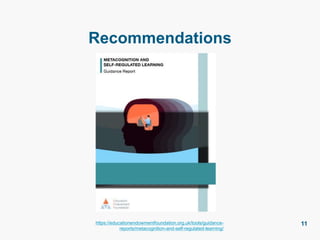 Developing metacognition | PPTX