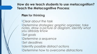 Metacognition training ppt | PPT
