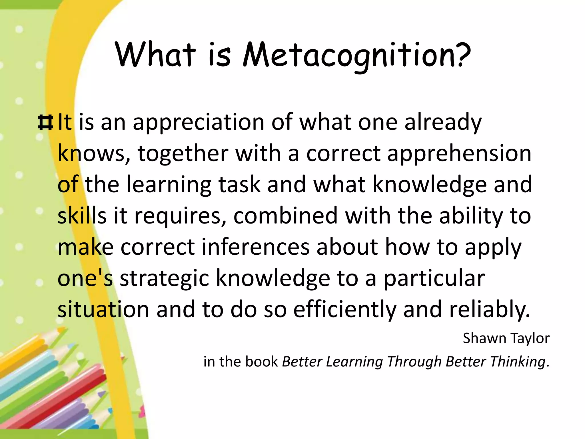 Metacognitive | PPTX
