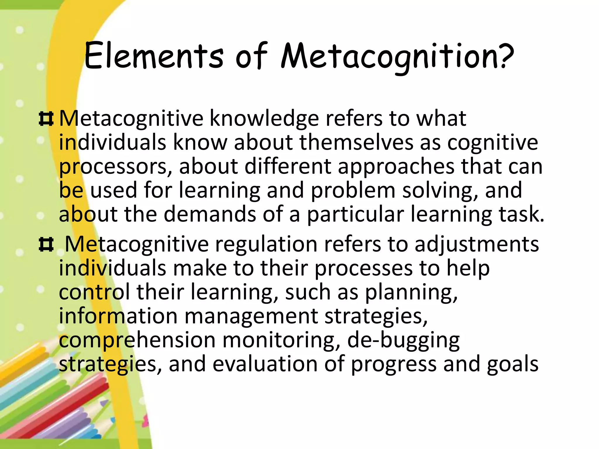 Metacognitive | PPTX
