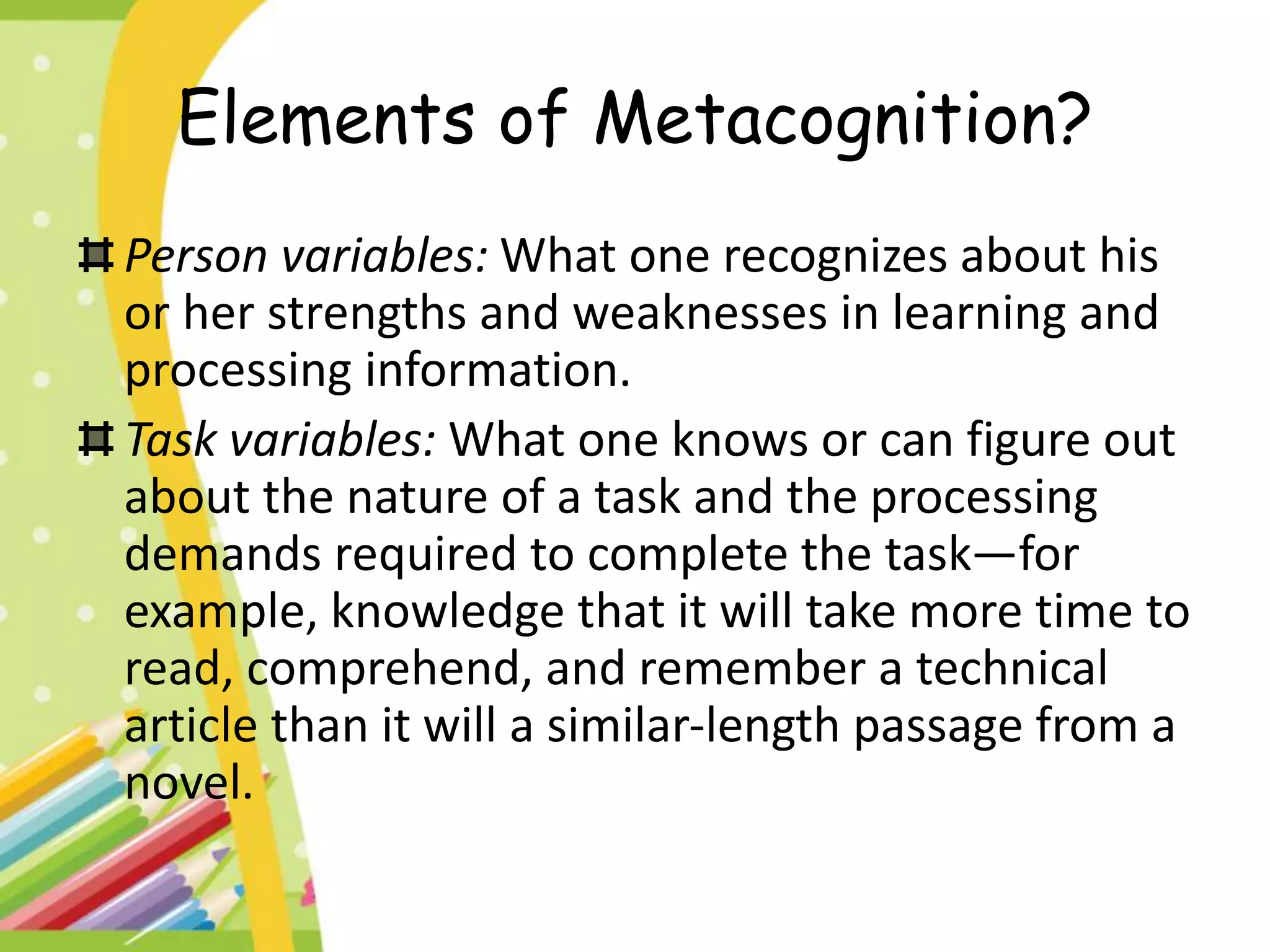 Metacognitive | PPTX