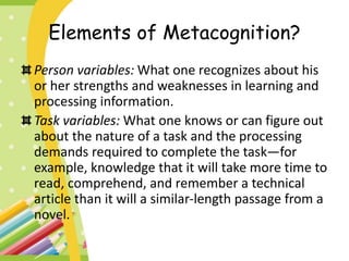 Metacognitive | PPTX