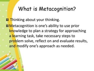 Metacognitive | PPT