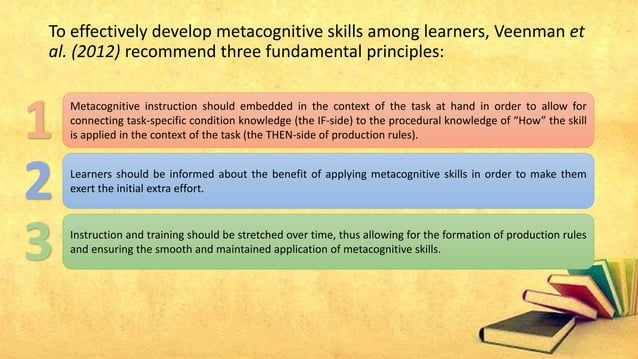 Metacognitive Instruction Pptx Educational Assessment Education