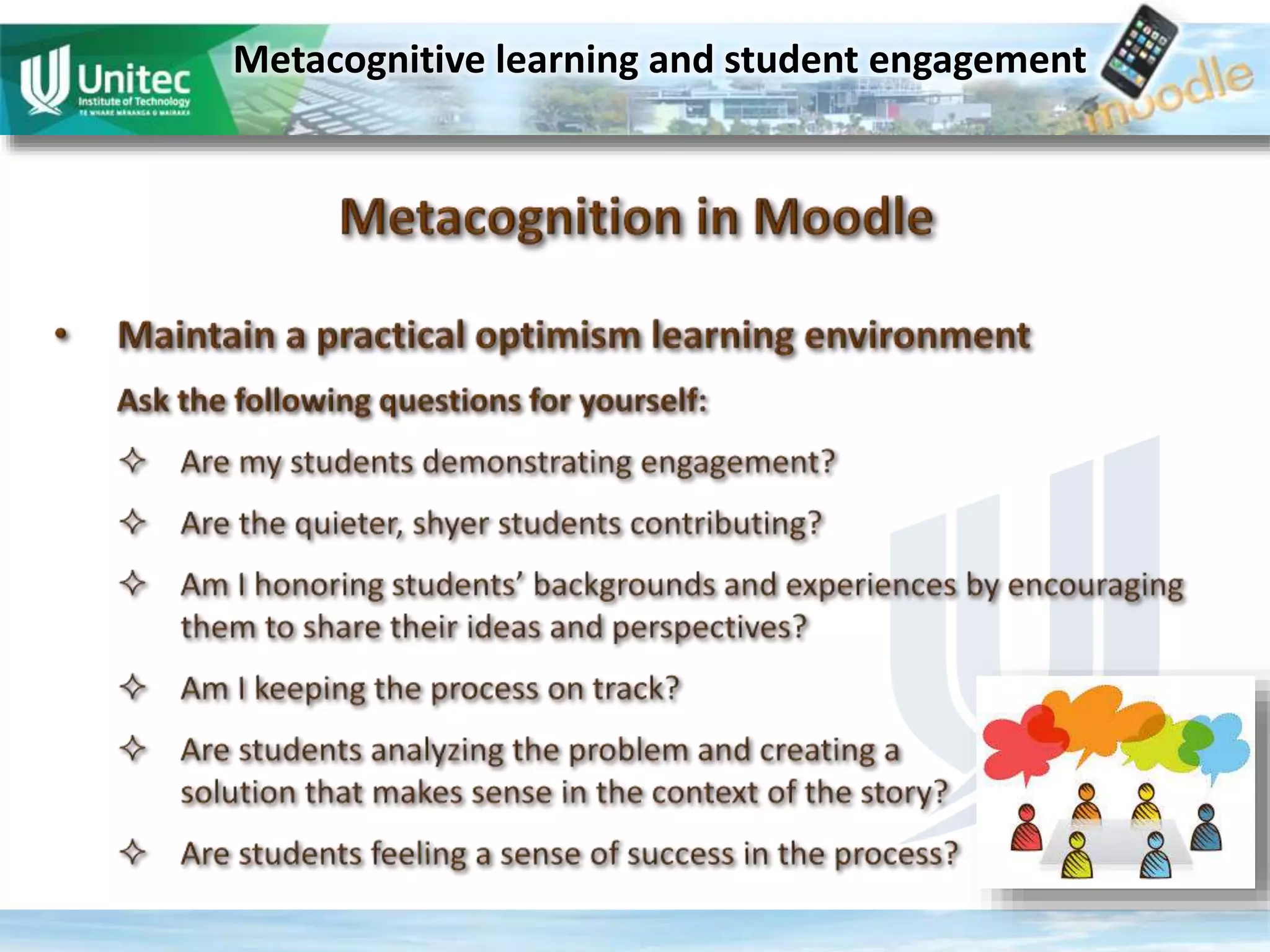 Metacognitive learning and student engagement | PPTX