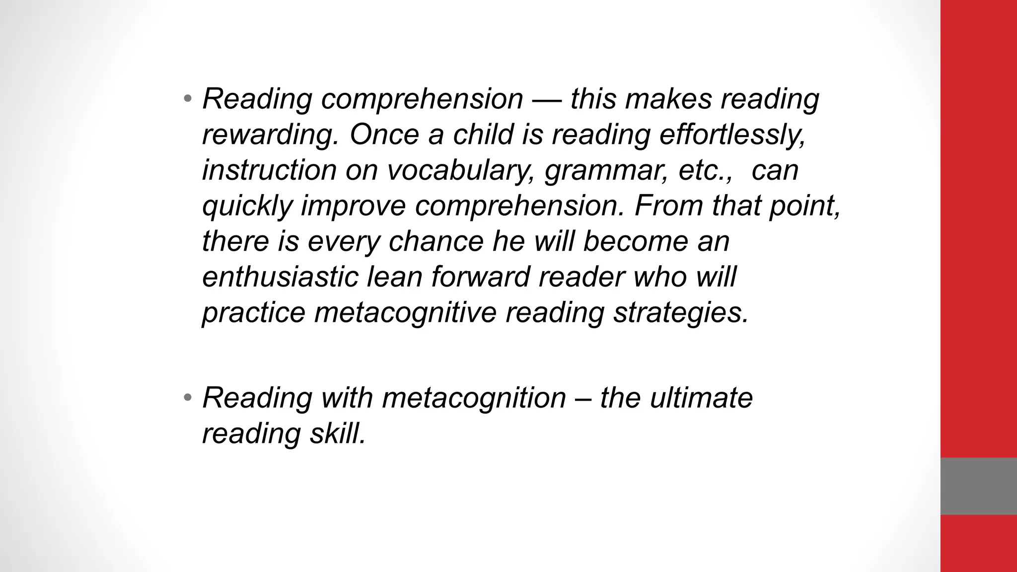 Metacognitive skills for reading | PPT