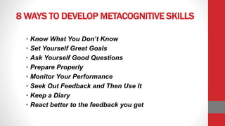 Metacognitive skills for reading | PPT