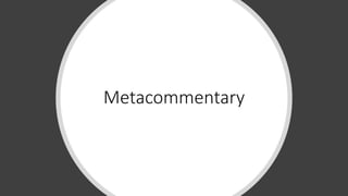 Metacommentary and academic titles | PPTX