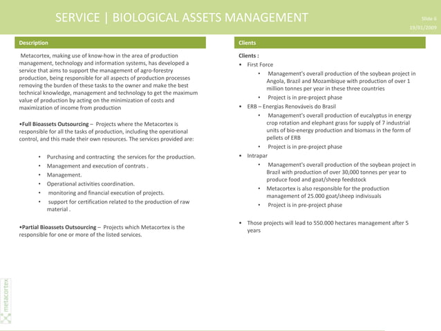 Metacortex Do Brasil Presentation | PPT
