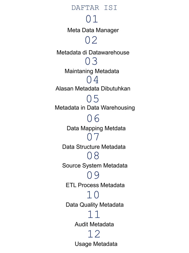 Metadata pada Data Warehouse | PDF