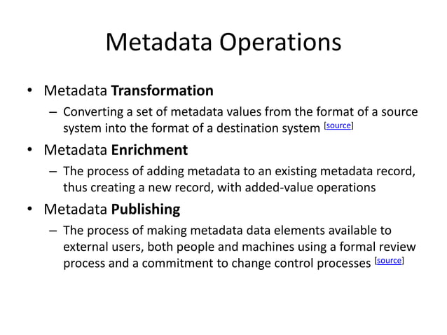 Metadata Mapping & Crosswalks | PPT