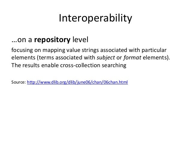 Metadata Mapping & Crosswalks
