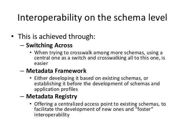Metadata Mapping & Crosswalks