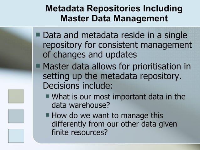 Metadata Repositories in Health Care - Master Data Management Approach ...
