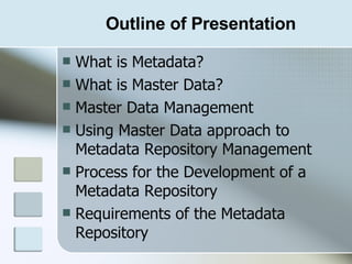 Metadata Repositories in Health Care - Master Data Management Approach ...