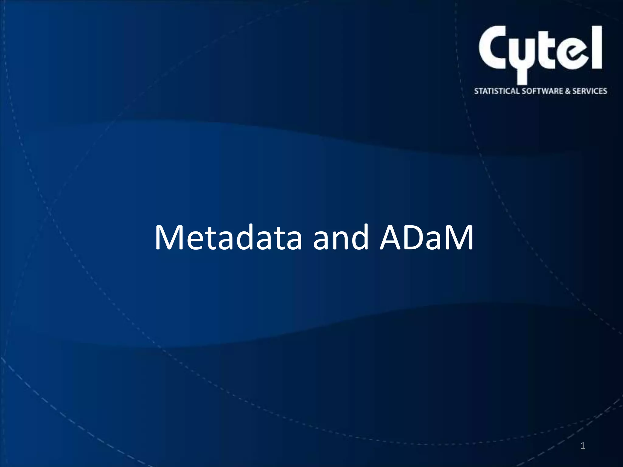 Metadata and ADaM | PPTX | Computer Software and Applications | Computing