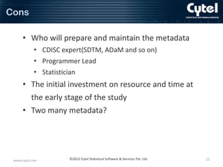 Metadata and ADaM | PPTX | Computer Software and Applications | Computing