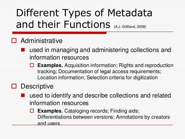 Metadata & controlled vocabulary Metadata & controlled vocabulary