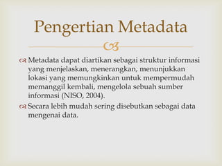 Metadata Dalam GIS | PPSX