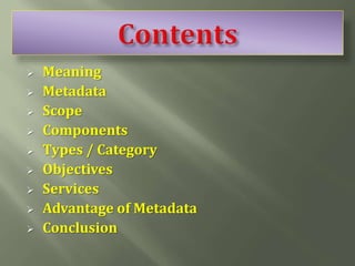 Metadata Encoding and Harvesting.pptx | Databases | Computer Software and Applications