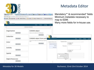 Metadata for 3D models, Sheena Bassett | PDF