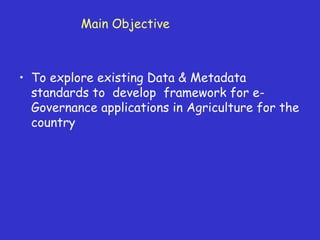 Metadata framework for agricultural resources information system (ag ...