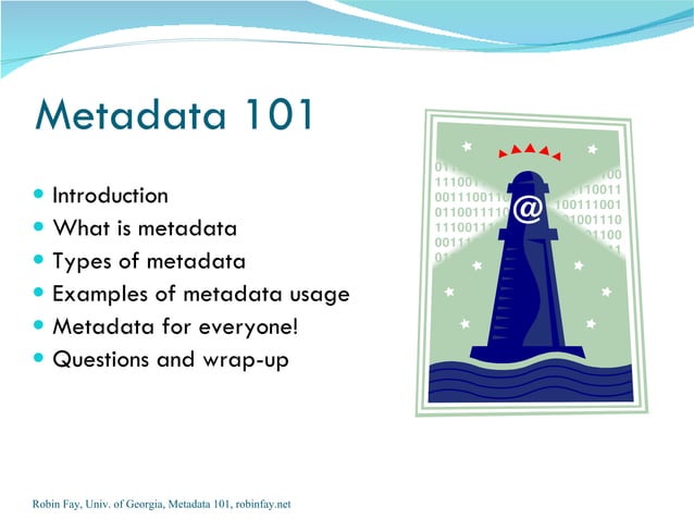Metadata an overview | PPT