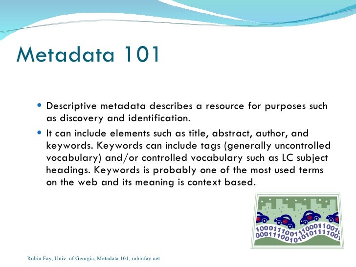 Metadata an overview