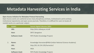 Metadata harvesting Tools | PPT | Databases | Computer Software and ...