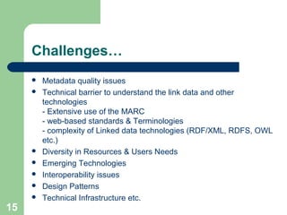 Metadata issues and challenges: Link Data | PPT