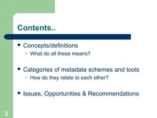 Metadata issues and challenges: Link Data | PPT